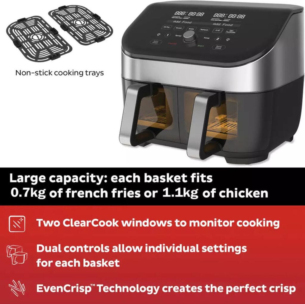 Instant Vortex Plus Dual ClearCook RVS 7,6 l | Kaufland.cz
