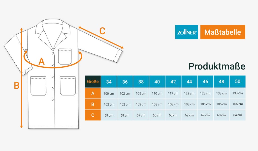 Laborkittel Arztkittel aus Baumwolle, 42, | Kaufland.de