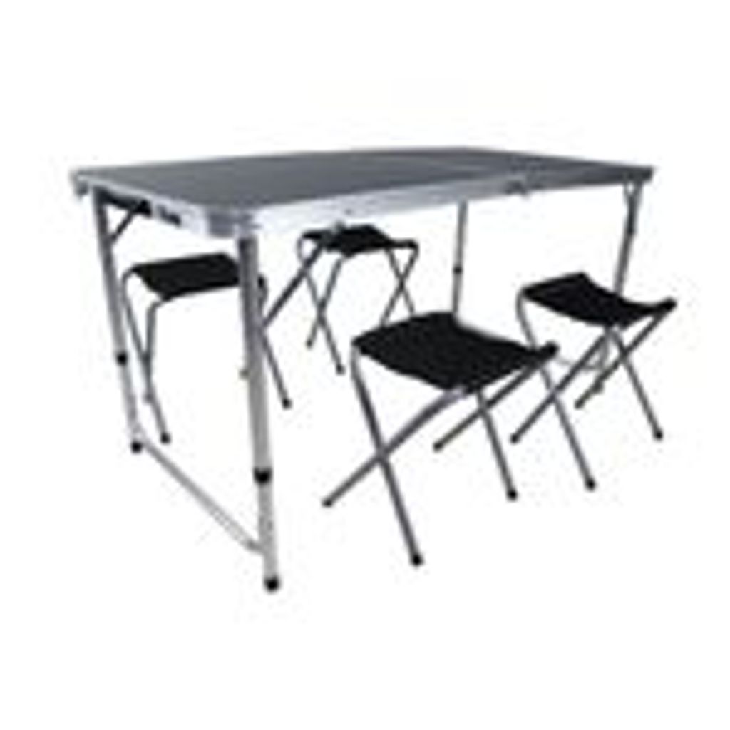 5 Tlg Gr 252 N Campingm 246 Bel Set Xl Tisch Mit Tragegriff Und Campingstuhl