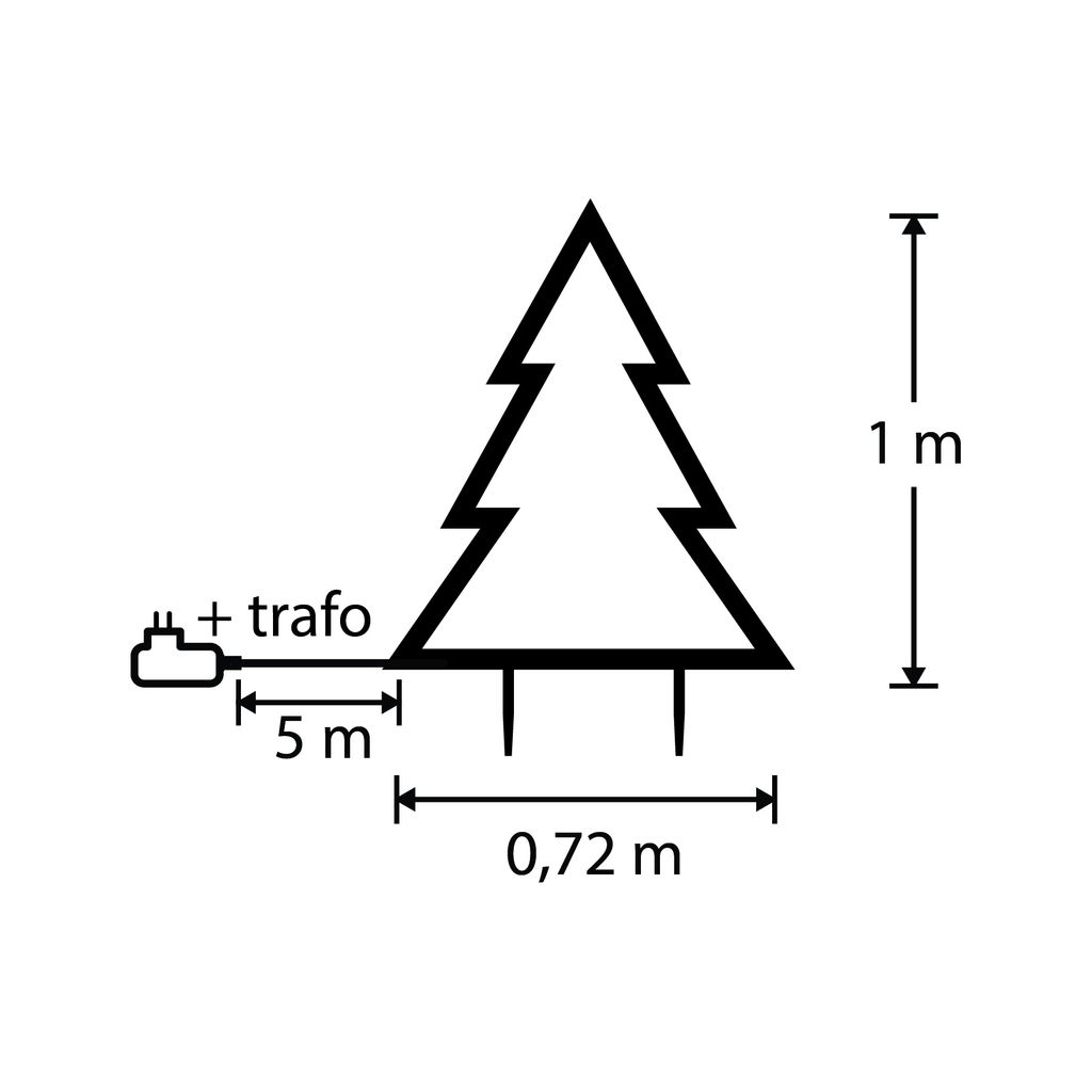 Luca Lighting Gartenstecker Neon Tanne 100cm | Kaufland.de