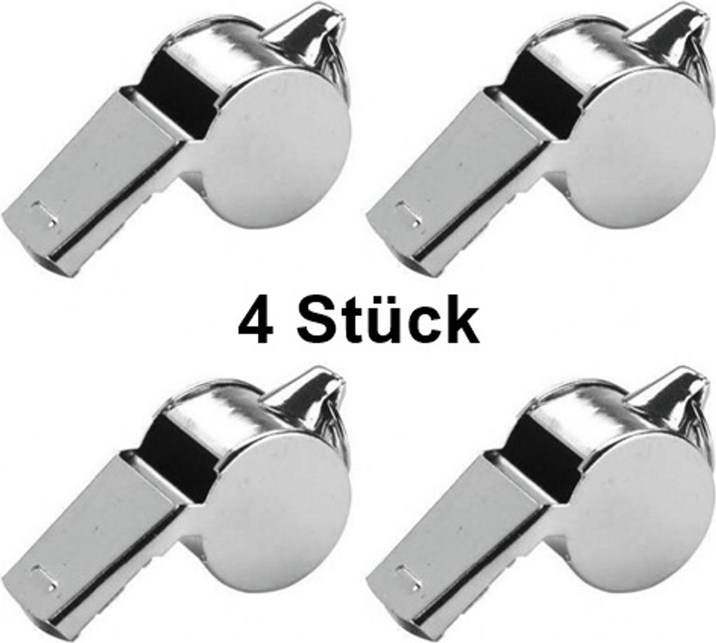 GKA 4 Stück Trillerpfeifen Pfeife Sport