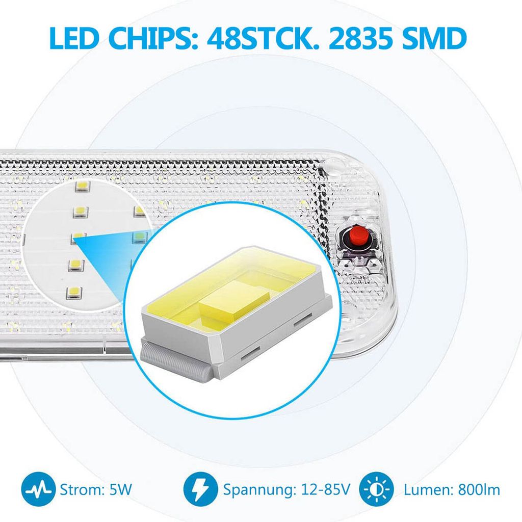 LED Deckenleuchte 12V Wohnmobil mit Schalter | Kaufland.de