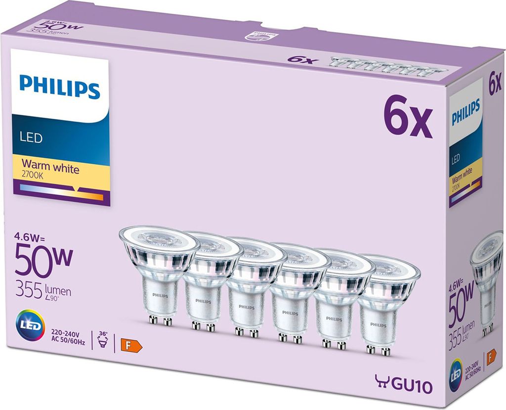 Philips LED Spot, Reflektor, 4,6W, GU10, | Kaufland.de