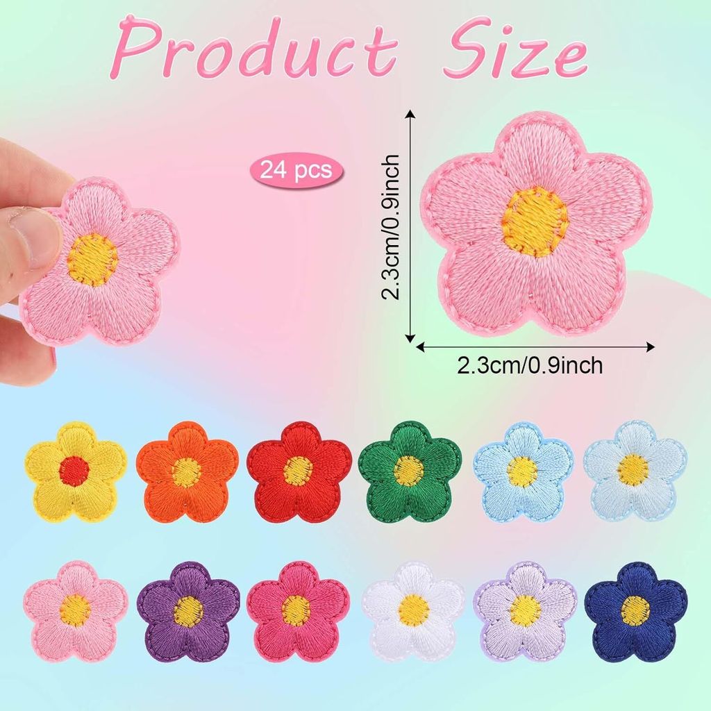 24 Stück Blume Patches zum Aufbügeln, Bunte | Kaufland.de
