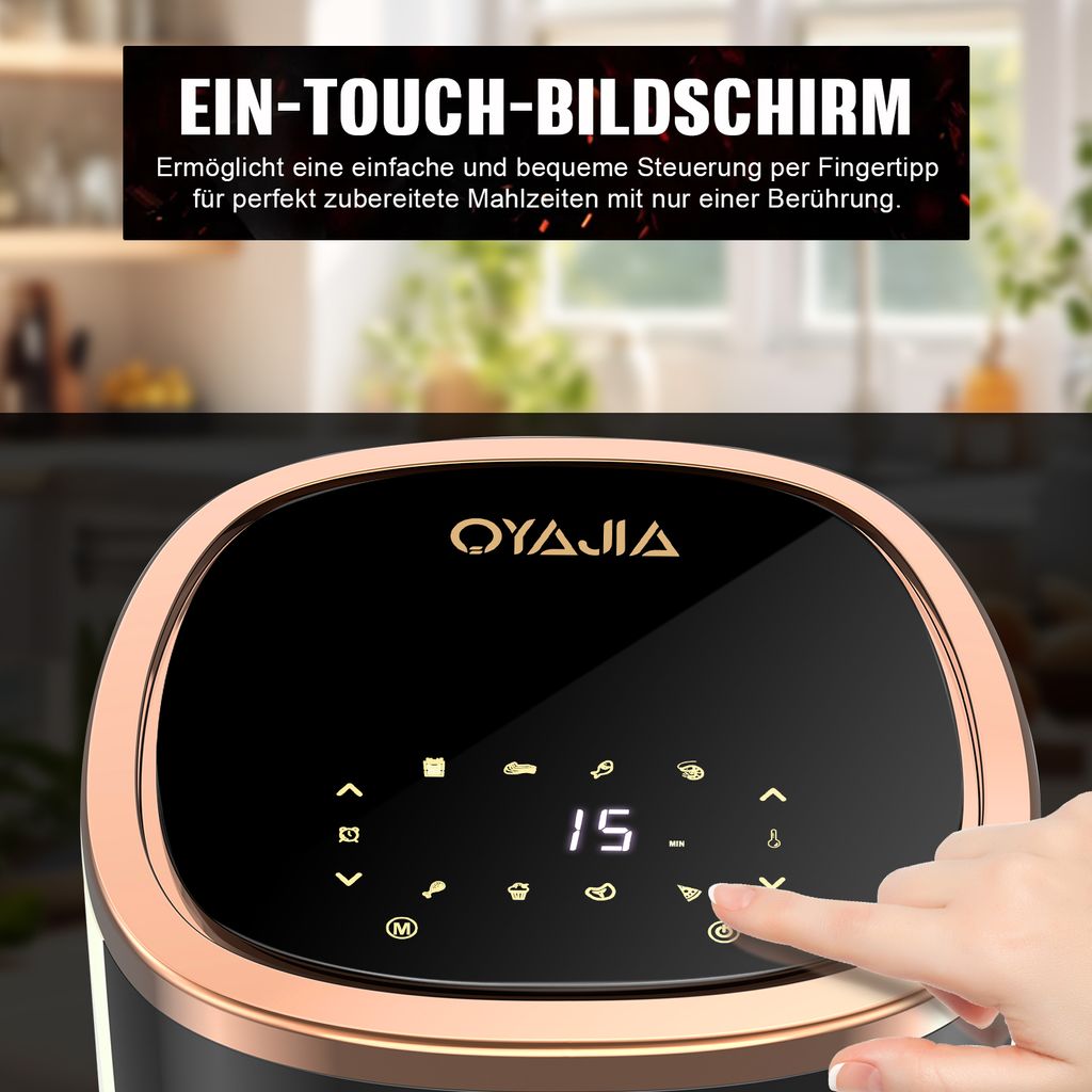 OYAJIA 5L Heißluftfritteuse mit Sichtfenster, | Kaufland.de