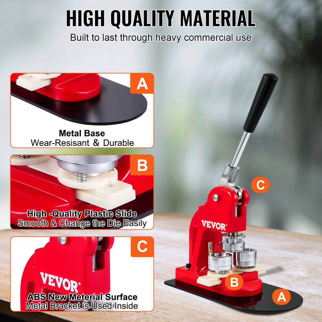 VEVOR Buttonmaschine Knopfmachermaschine 25mm | Kaufland.de