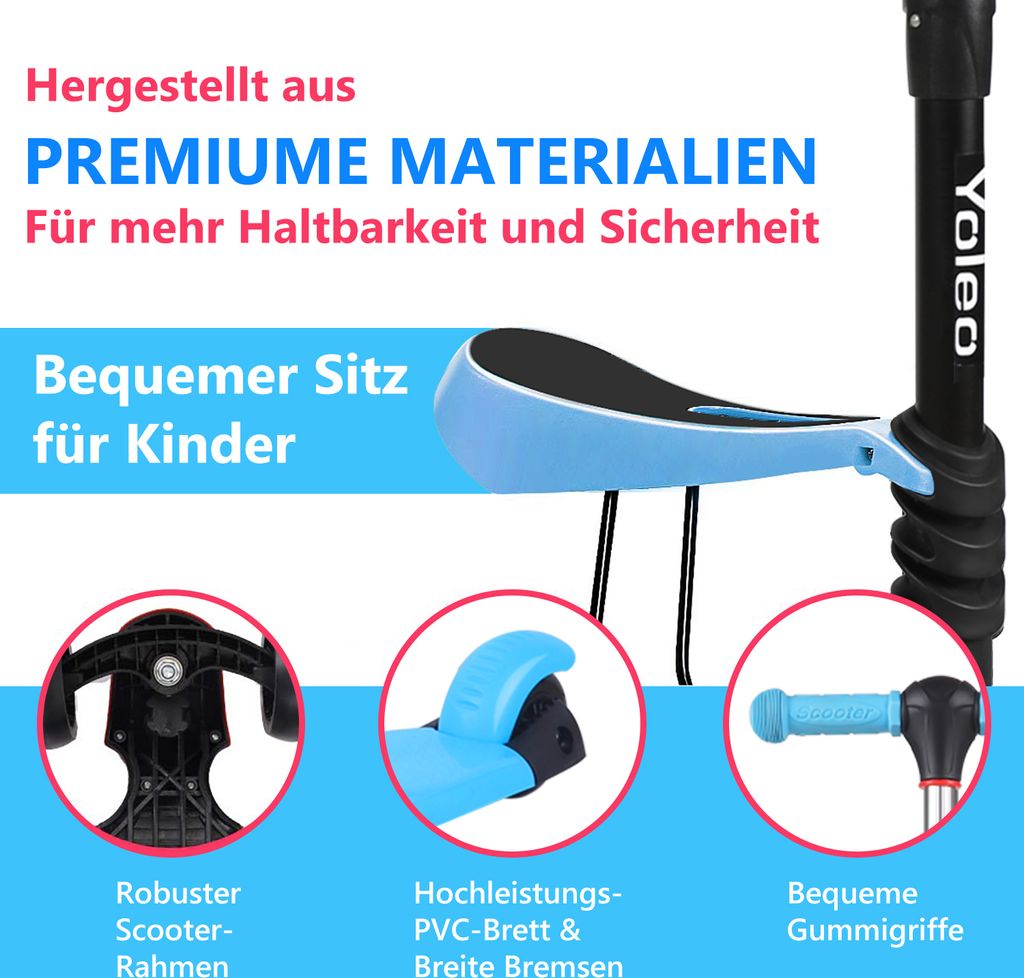 Yoleo Kinderroller mit abnehmbarem Sitz, | Kaufland.de