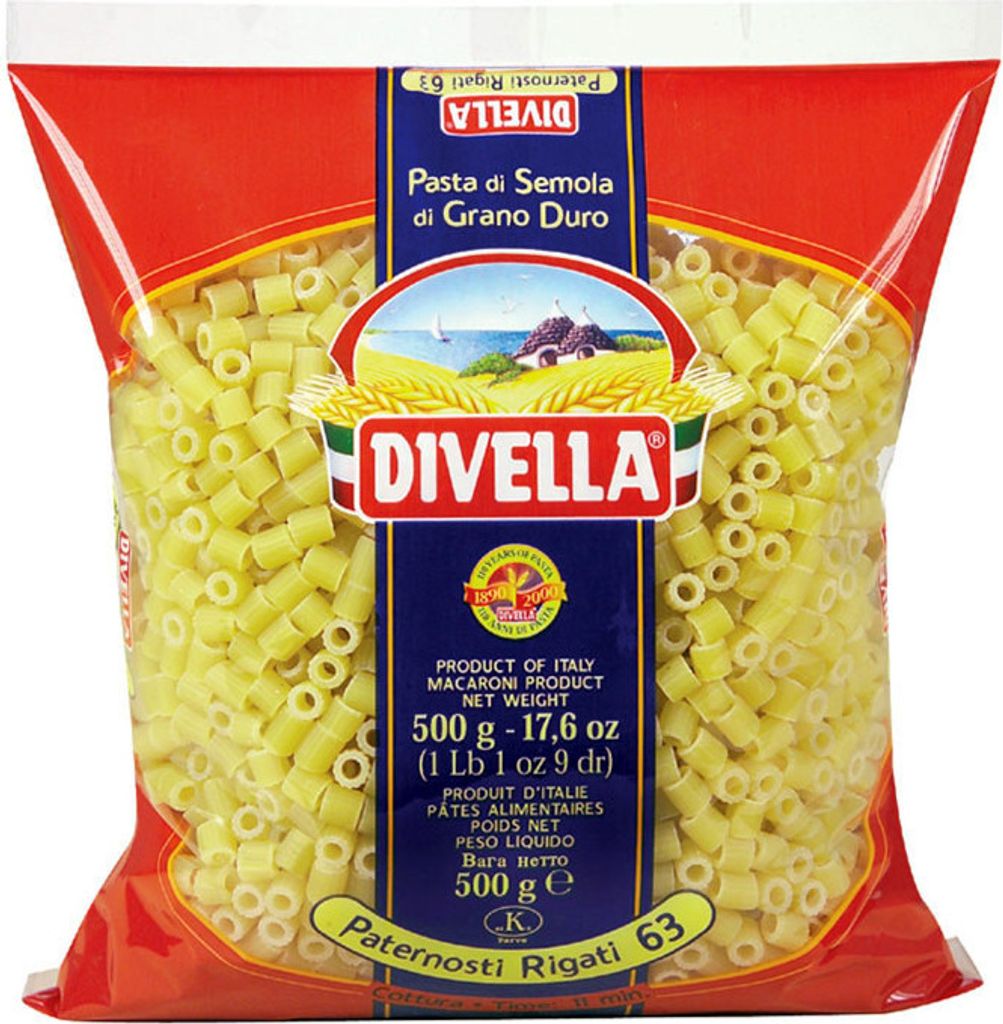 24x Divella Pasta Paternosti Rigati N.63 500g | Kaufland.de