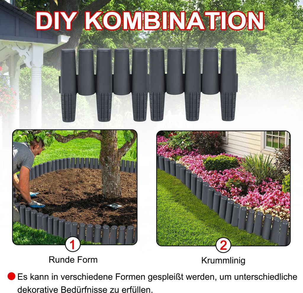 UISEBRT 14m obruba trávníku Palisáda Dřevěný | Kaufland.cz