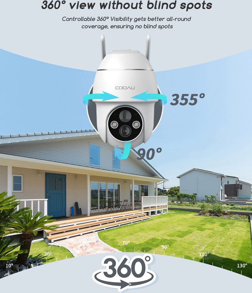 COOAU 2K solární dohledová kamera Venkovní | Kaufland.cz