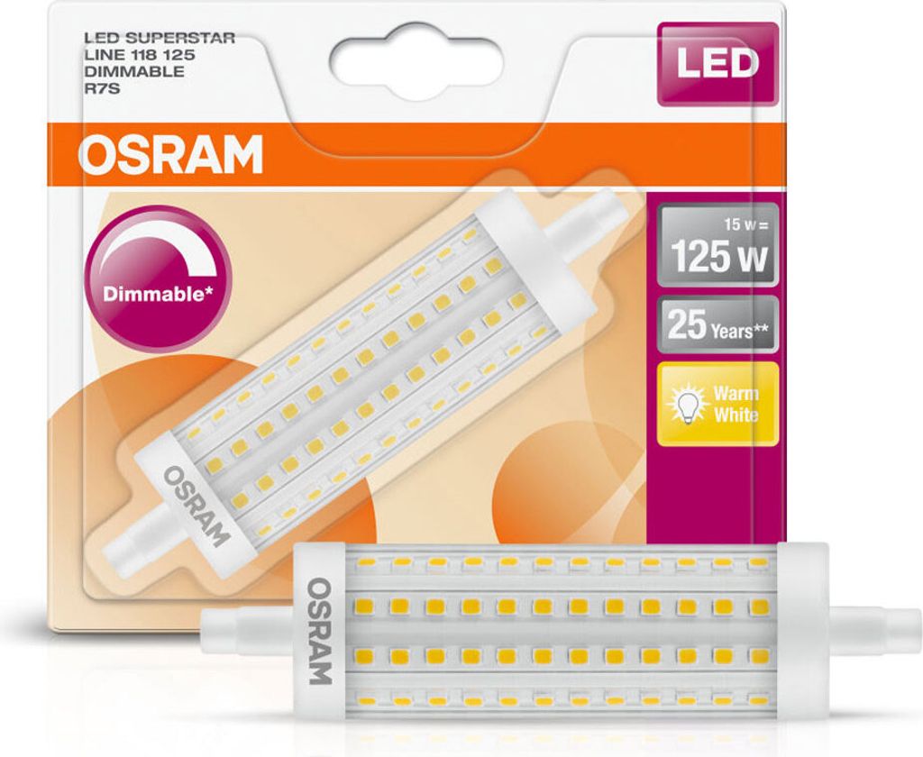 OSRAM LED žárovka LINE R7s 118 R7S 15 W čirá | Kaufland.cz