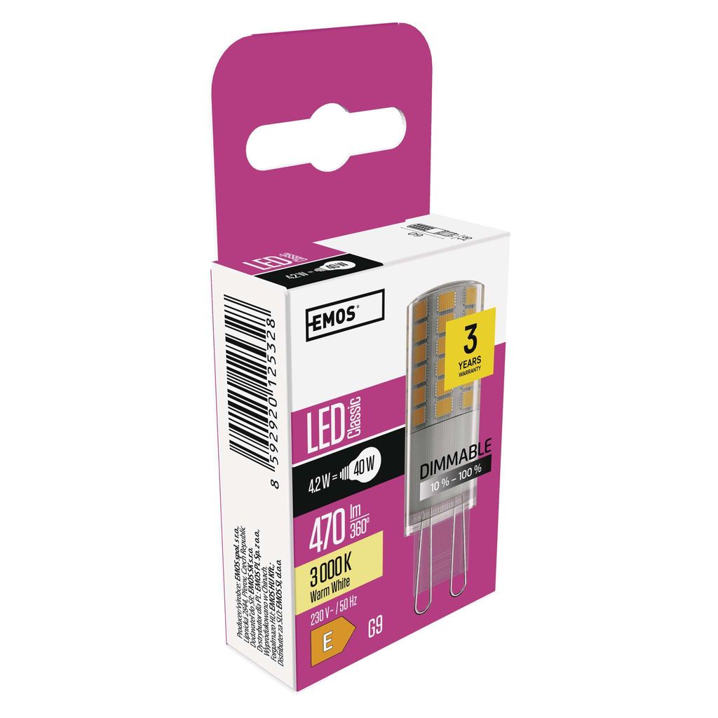 EMOS LED žiarovka Classic JC / G9 / 4,2 W (40 | Kaufland.sk