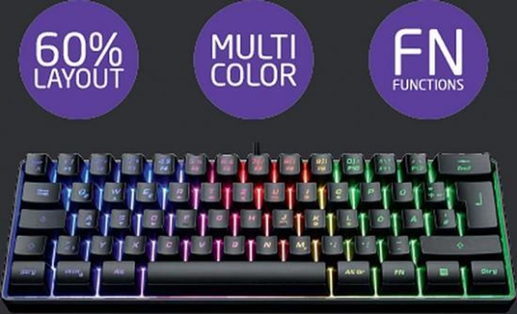 ISY Membrane Mini Keyboard Multicolor black | Kaufland.de