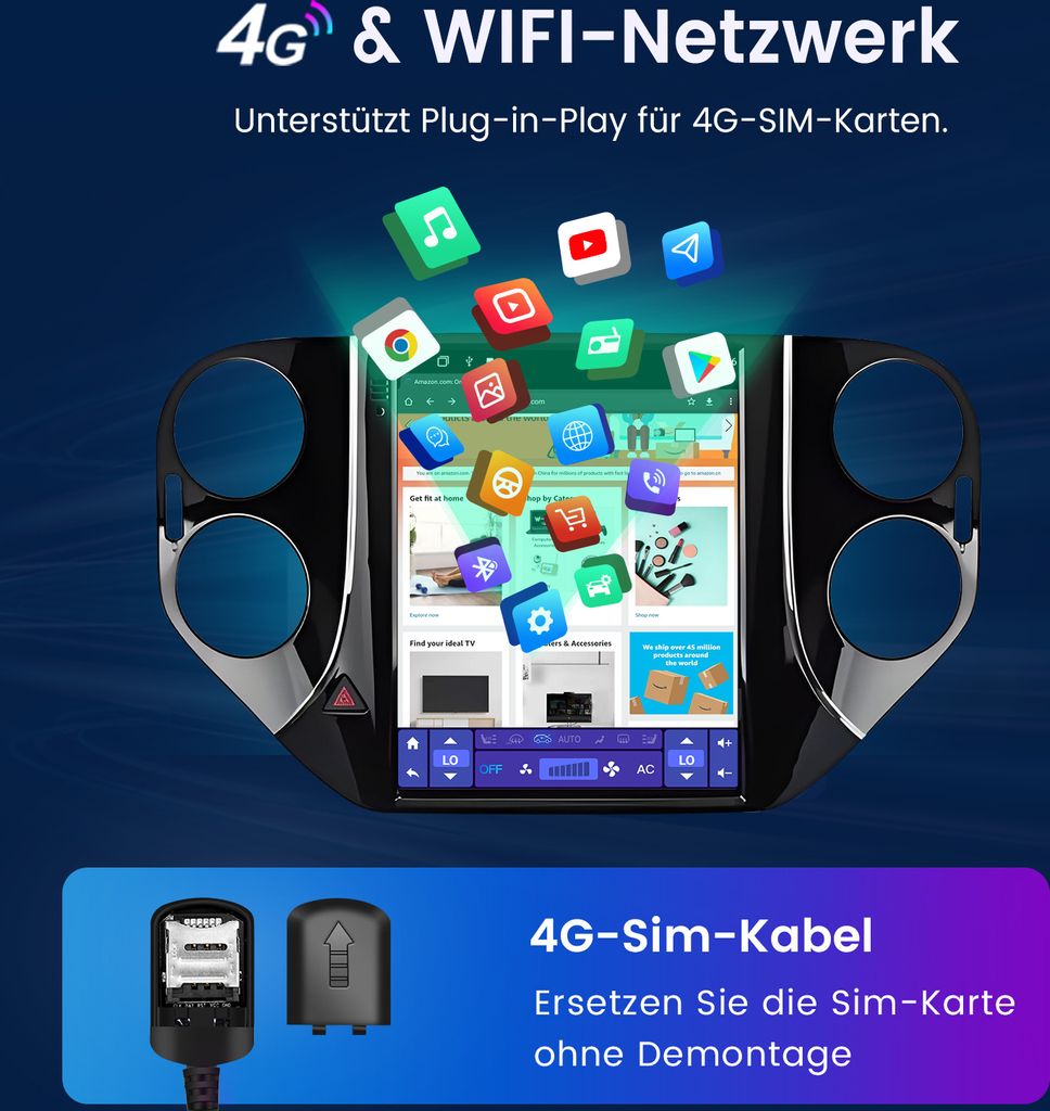 6+128G 9.7'' Carplay Android 13 Autoradio Für | Kaufland.de