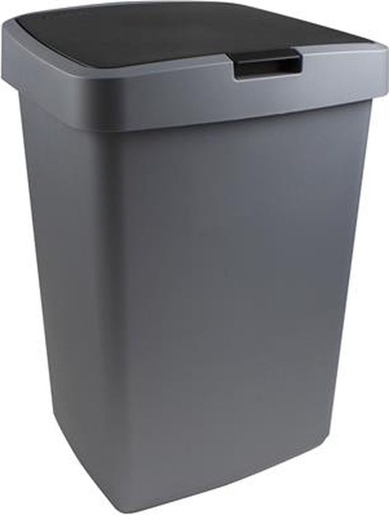 Sunware Delta Trash Can With Flap 50 L Anthracite Poubelles