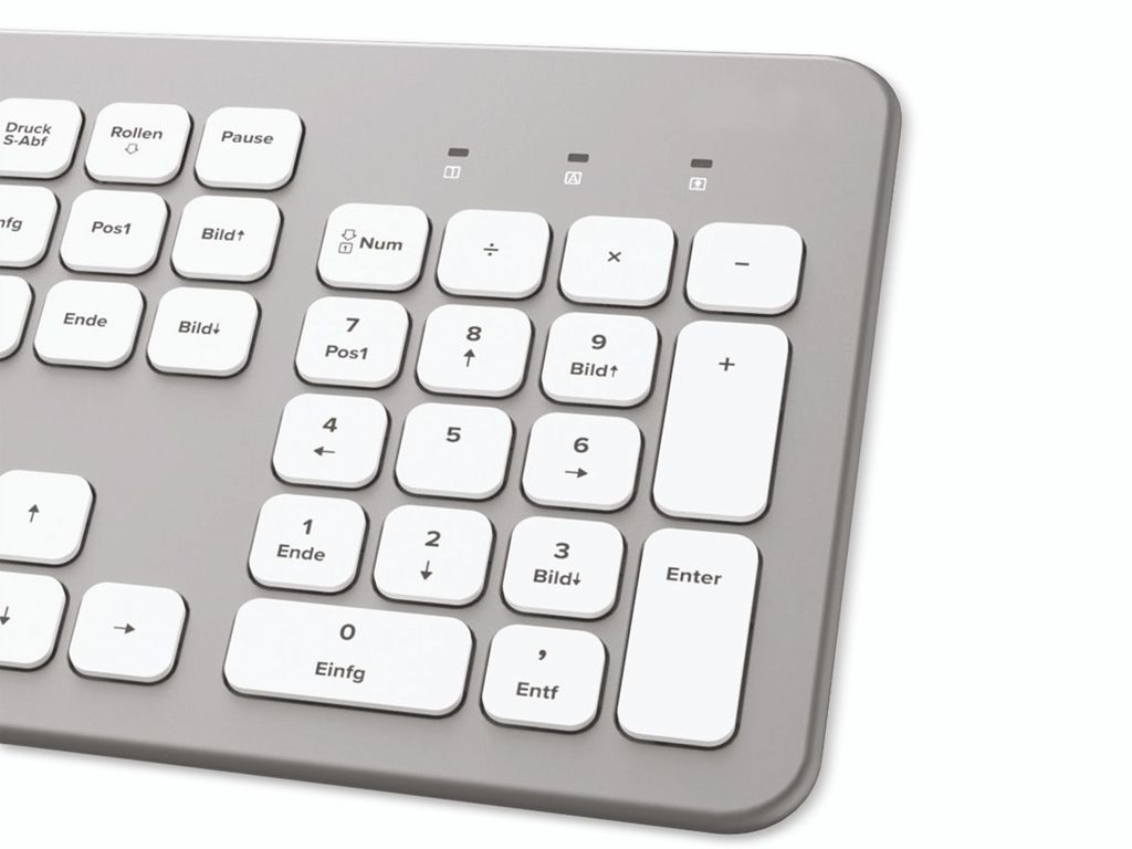 hama KW-700 Klávesnice bezdrátová stříbrná, | Kaufland.cz