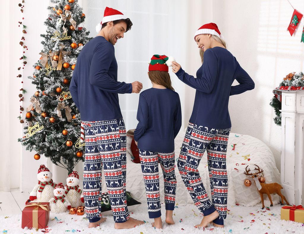 Wunderschöne Pyjama Weihnachten Familie Bilder