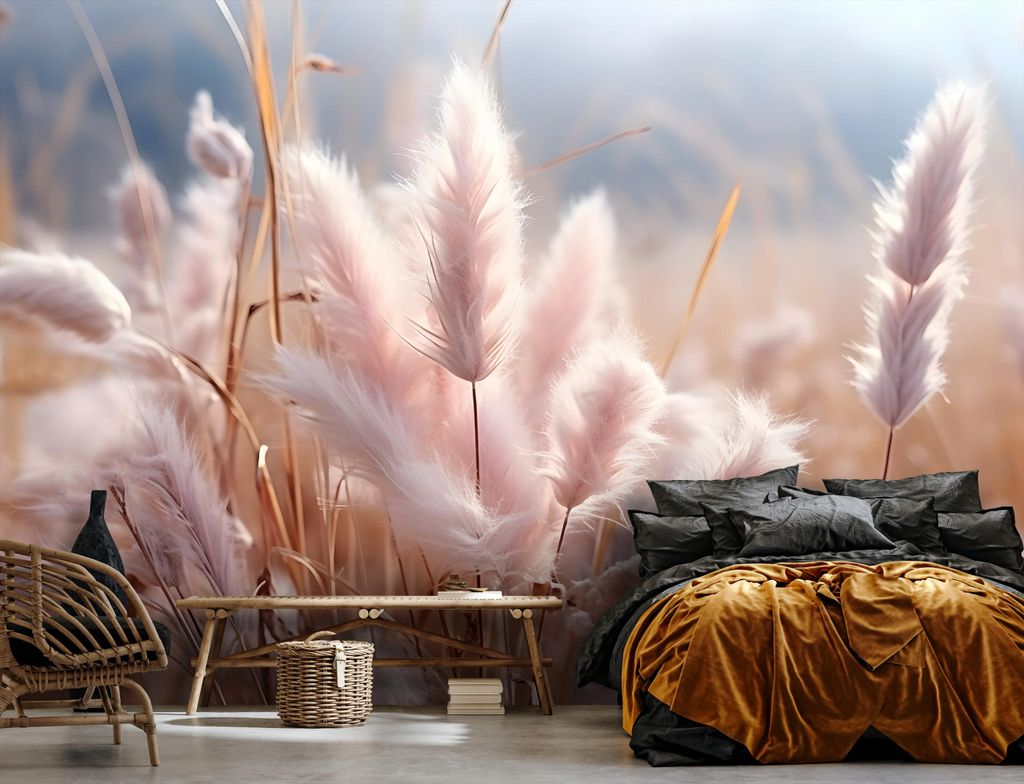 Netkané tapety pampas grass boho (368x254 cm | Kaufland.cz