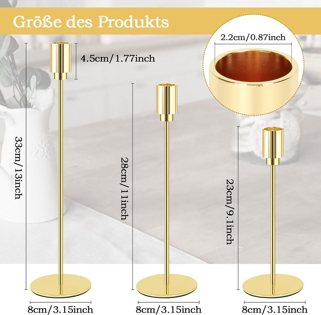Dvorak-Gartenarbeit Kerzenst?nder Gold 21 | Kaufland.de