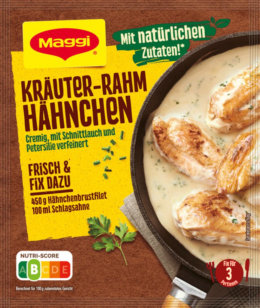 Maggi Fix pour poulet à la crème aux herbes avec des