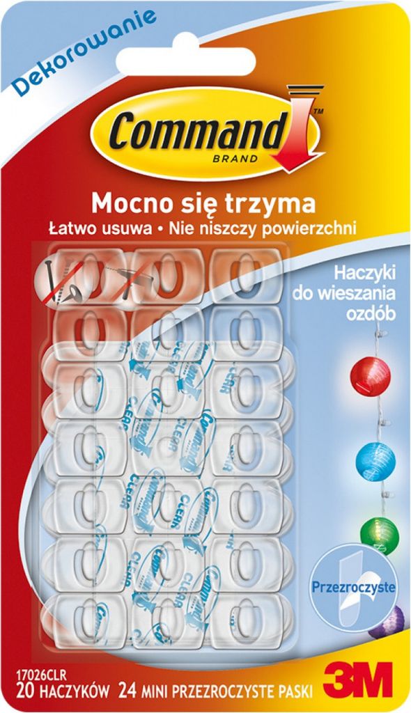 3M Command 20 Ks Plastových Háčikov 17026Clr...