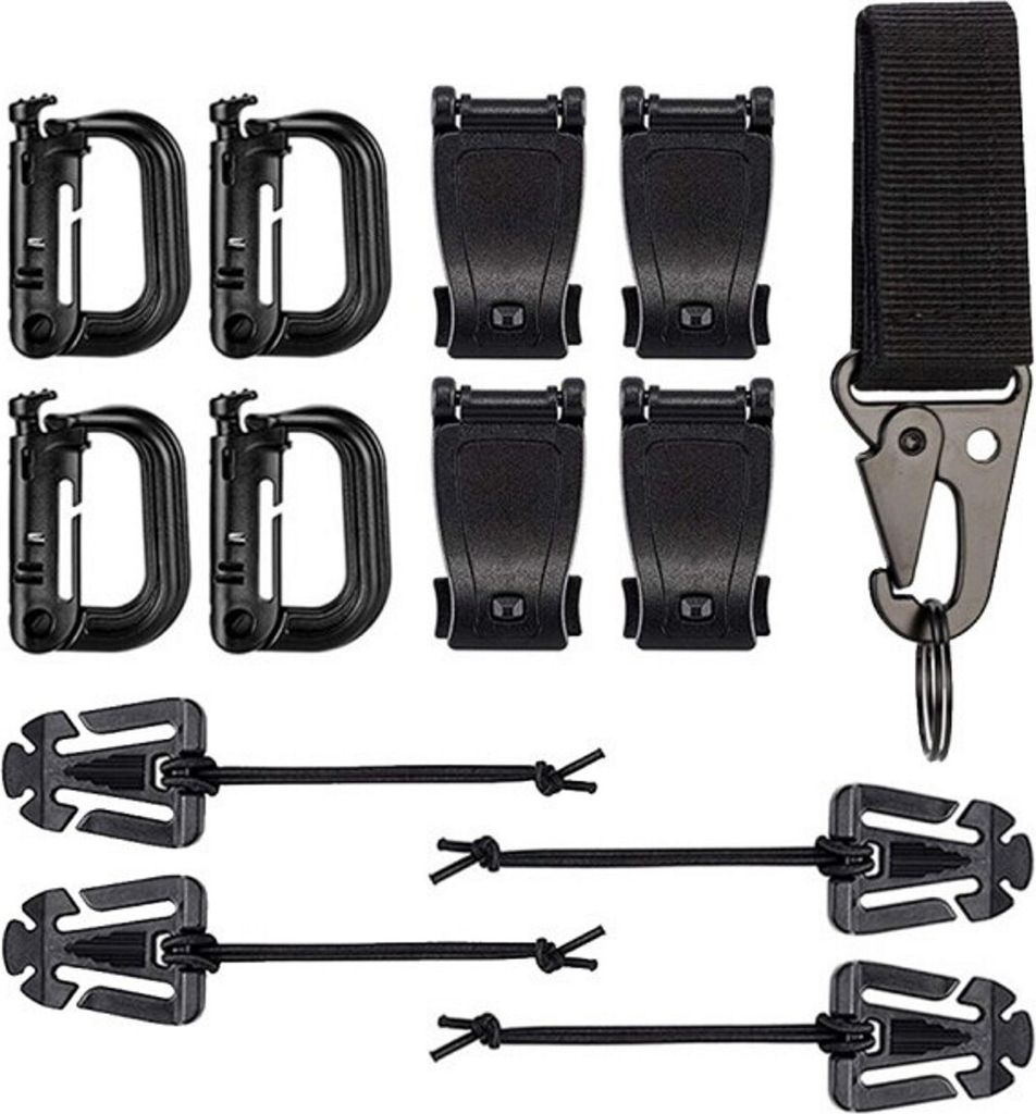 MOLLE Clips Set 13-teilig in Schwarz - | Kaufland.de