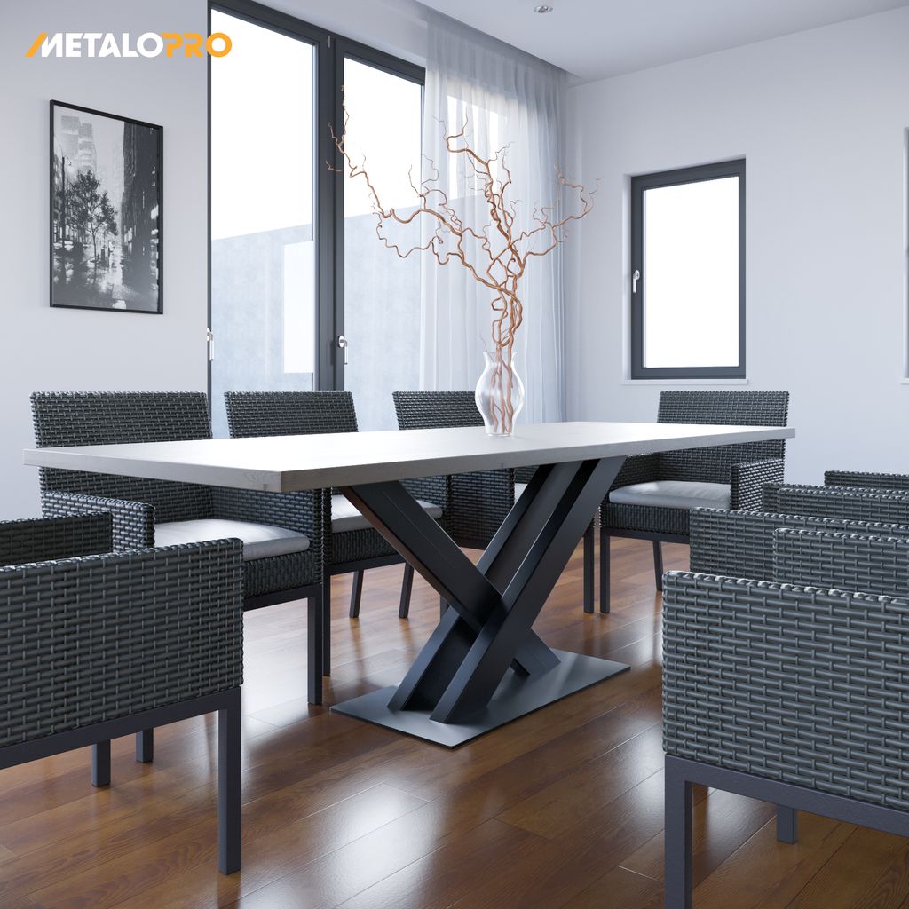 MetaloPro X-Design kovová černá stolní noha, | Kaufland.cz