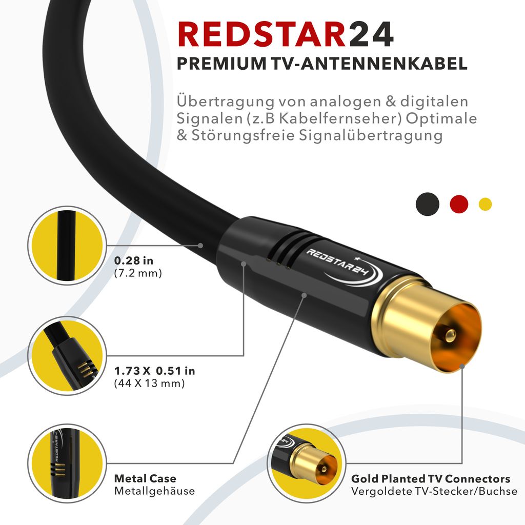 Antennenkabel Digital TV Kabel 135db Koax | Kaufland.de