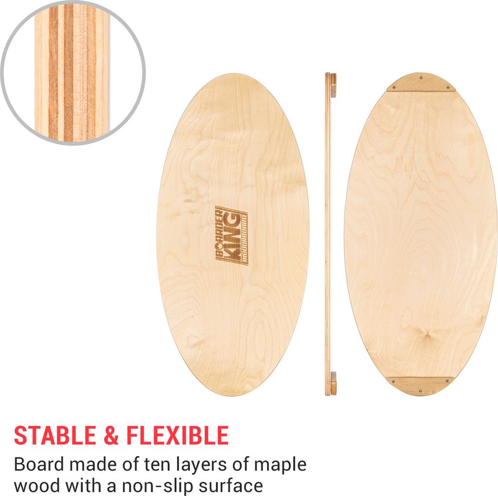 BoarderKING Balance Board Set - drevená | Kaufland.sk