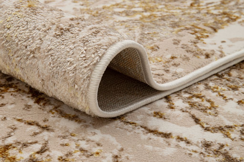 Koberec s krátkým vlasem Béžový zlatý 3D | Kaufland.cz
