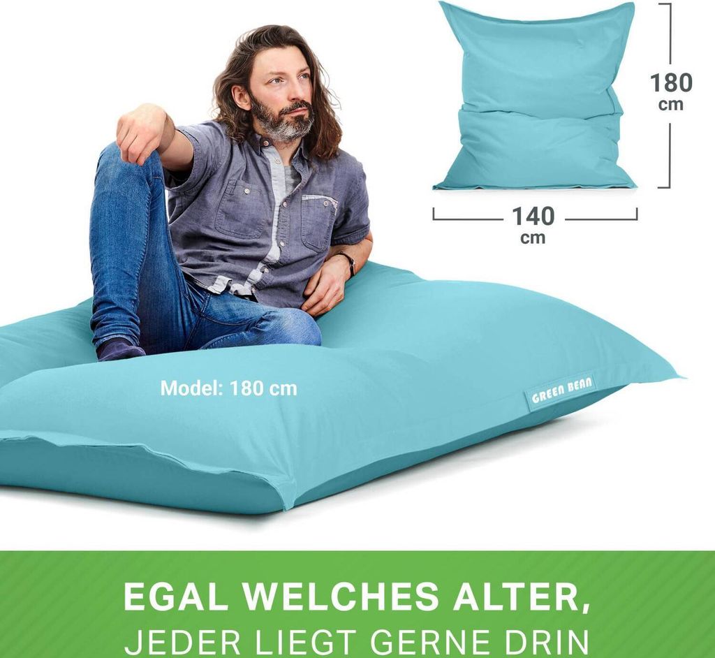 Green Bean Sitzsack "Square" XXL 140x180cm | Kaufland.de