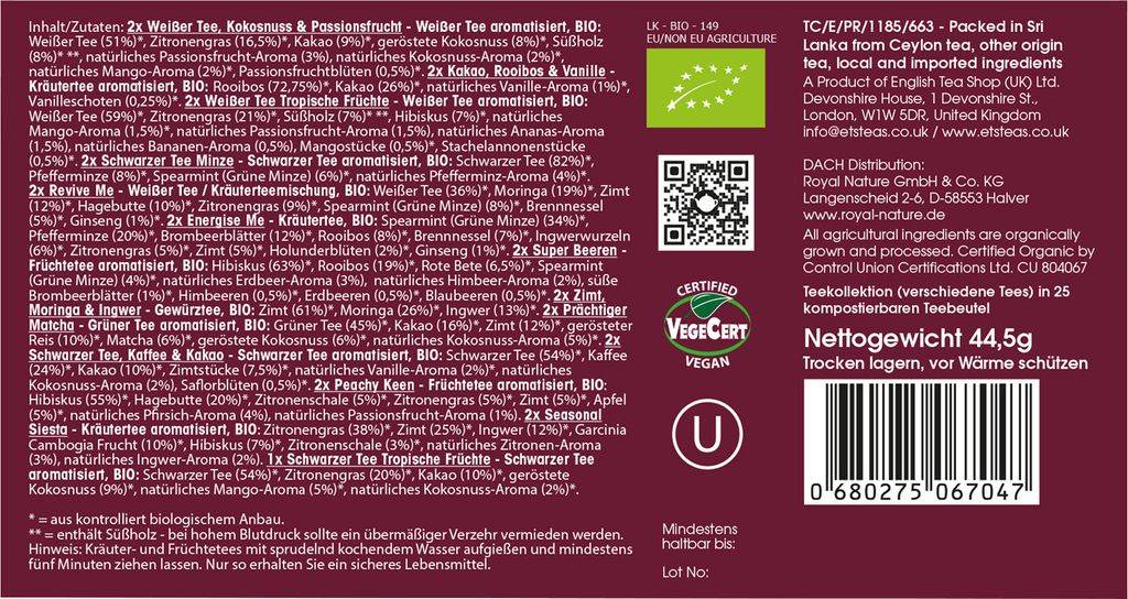 ETS - BIO Tee Adventskalender 2024 "Christmas | Kaufland.de