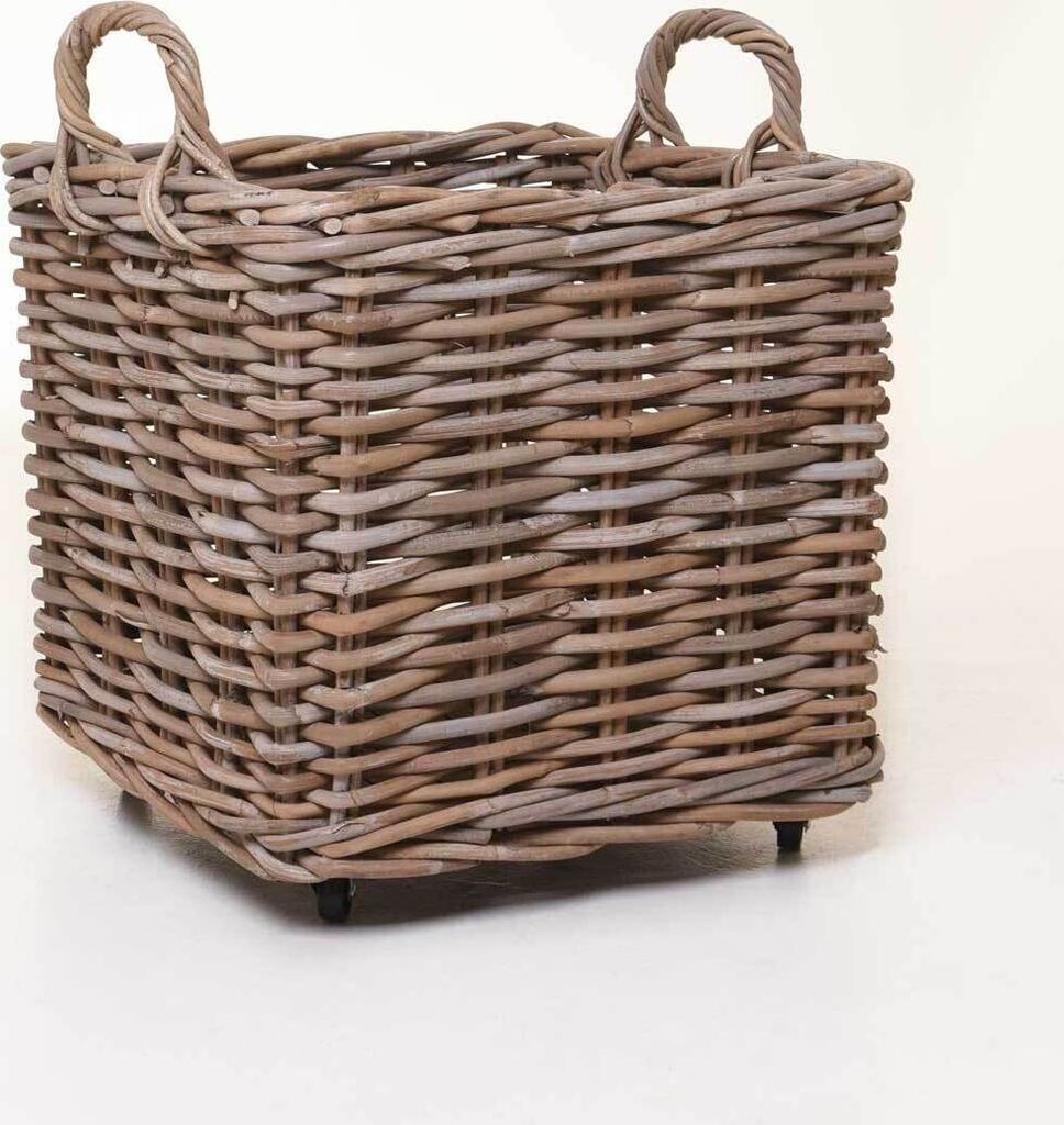 Holzkorb Kaminholzkorb auf Rollen Rattan | Kaufland.de