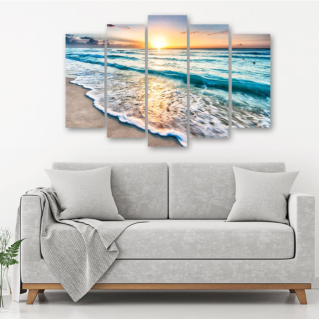 Feeby Wandbild 5-teilig auf Vlies Meer Strand | Kaufland.de