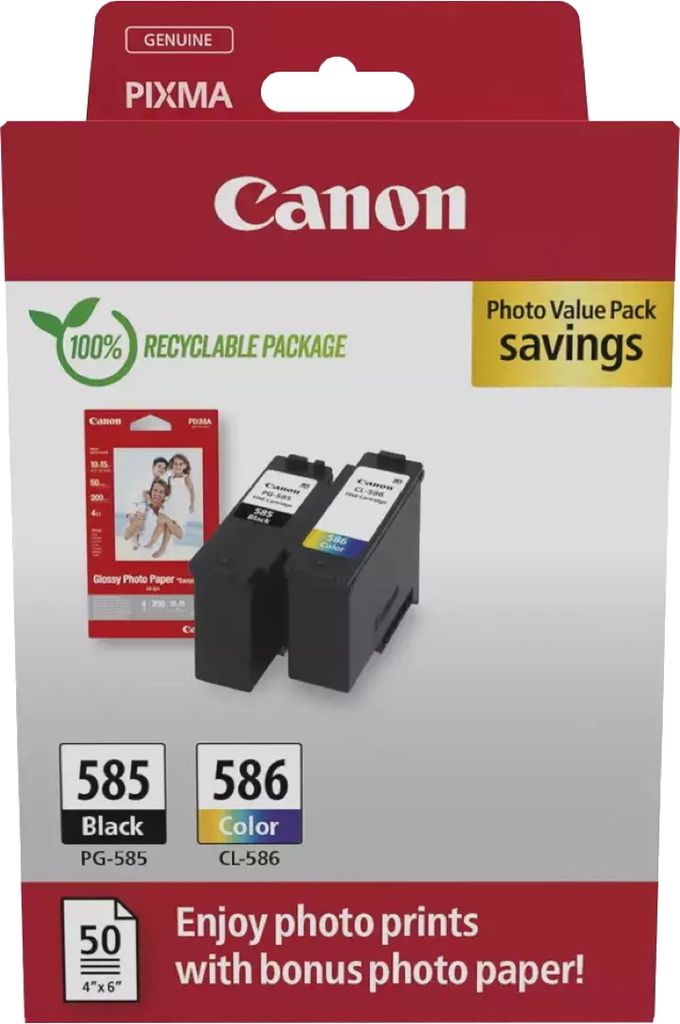 Canon PG-585/CL-586 Photo Value Pack - 2er-Pack - Schwarz,