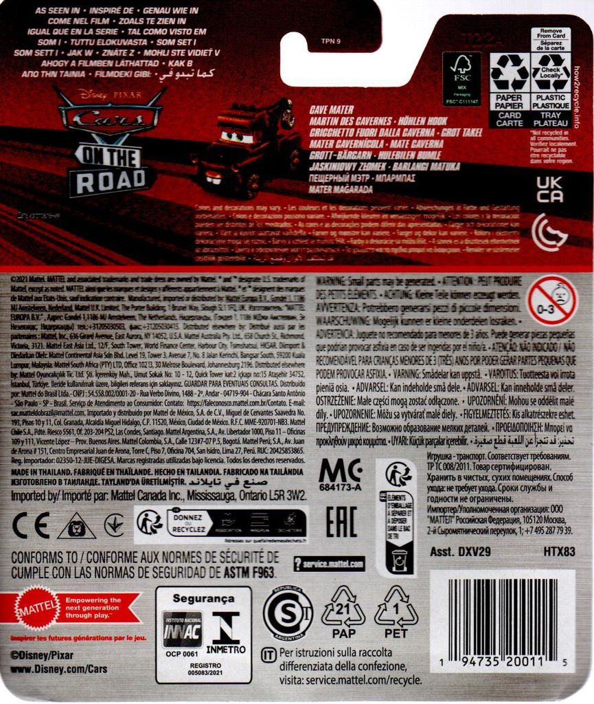 Cave Mater Hook Disney Pixar Cars HTX83, | Kaufland.de