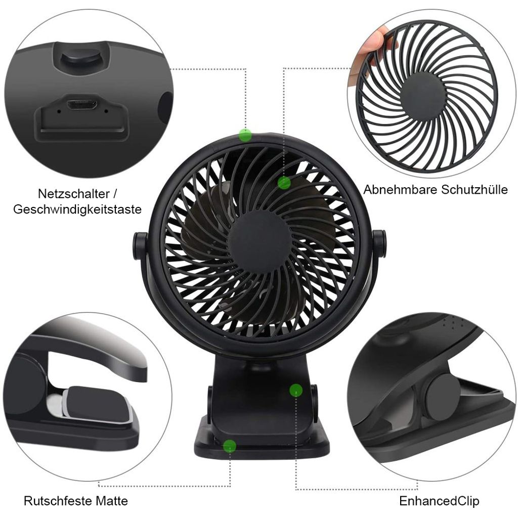 Mini USB Ventilator, Tragbarer Clip | Kaufland.de