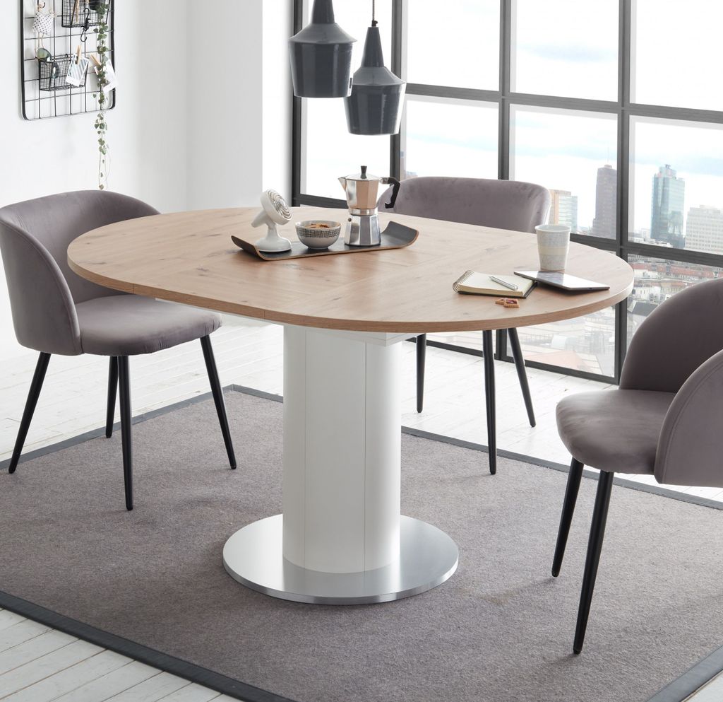 Esstisch weiss matt asteiche 110x78 cm Big | Kaufland.de