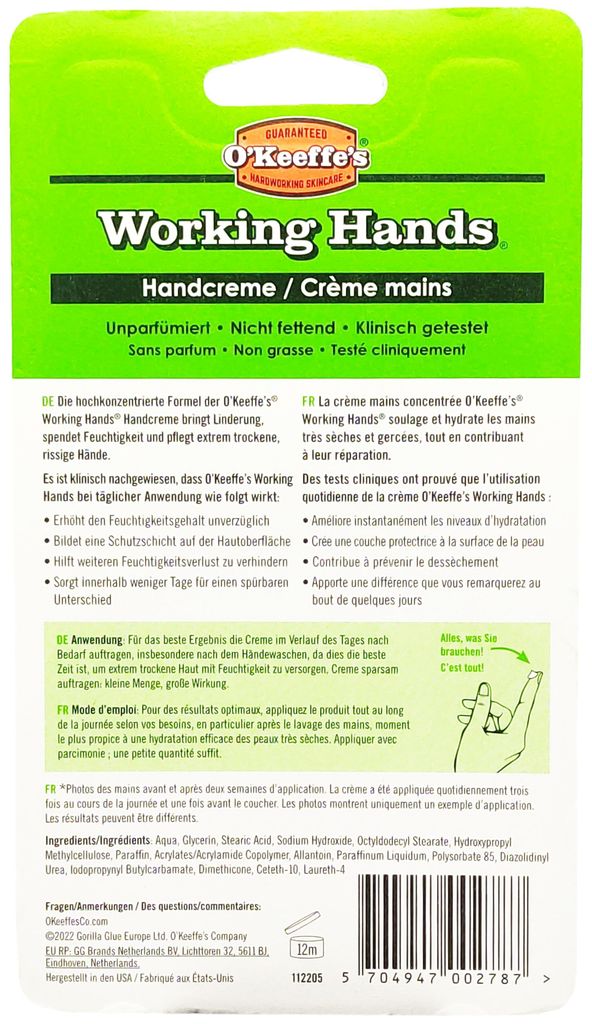 6x O’Keeffe’s Handcreme WORKING HANDS 100ml | Kaufland.de