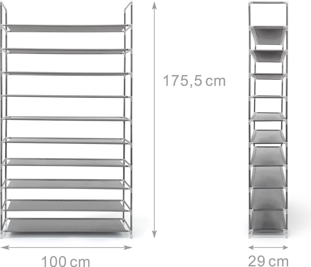 Botník pre 50 párov topánok, RD9127 šedý | Kaufland.sk