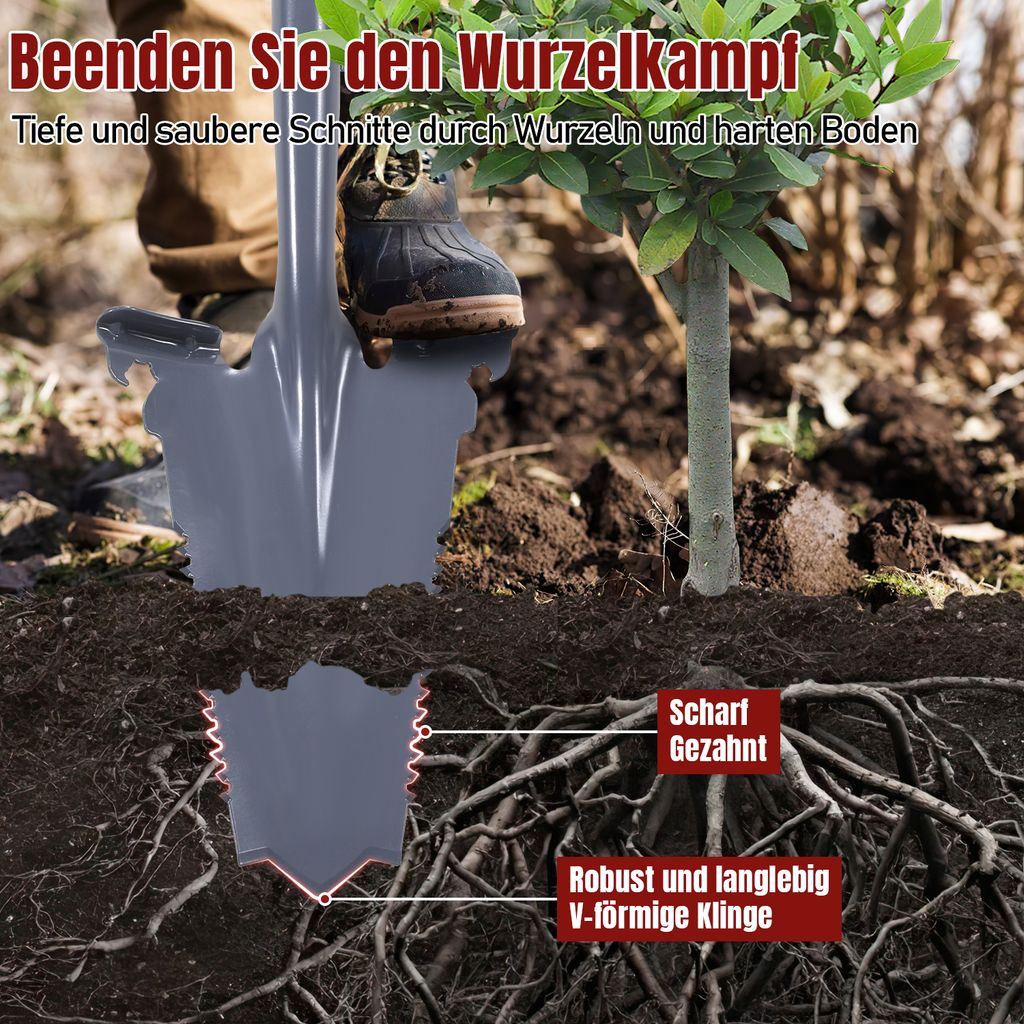 Bettizia Metal Spaten Spitz mit Stahlstiel | Kaufland.de