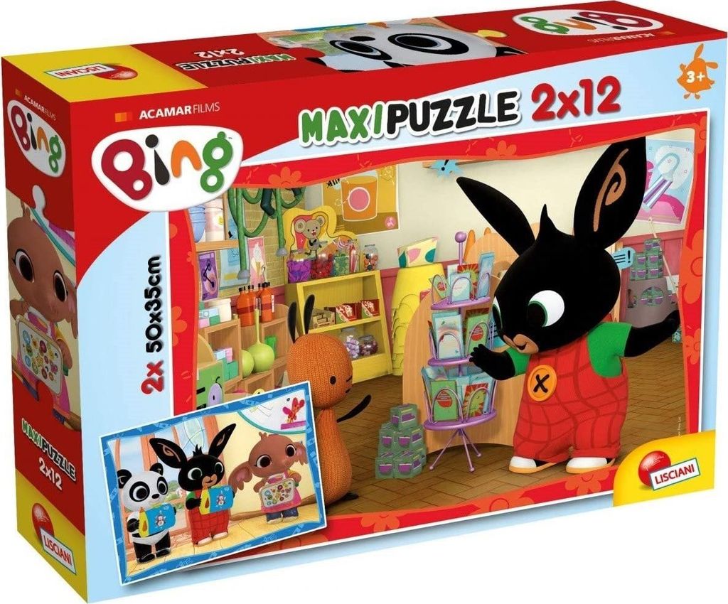 LISCIANI Puzzle Bing MAXI 2x12 Teile Klassische Puzzles