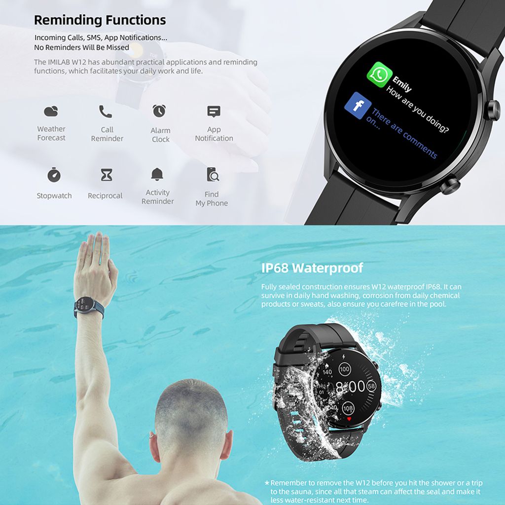 Fine Life Pro W12 Smartwatch, Bluetooth-Uhr | Kaufland.de