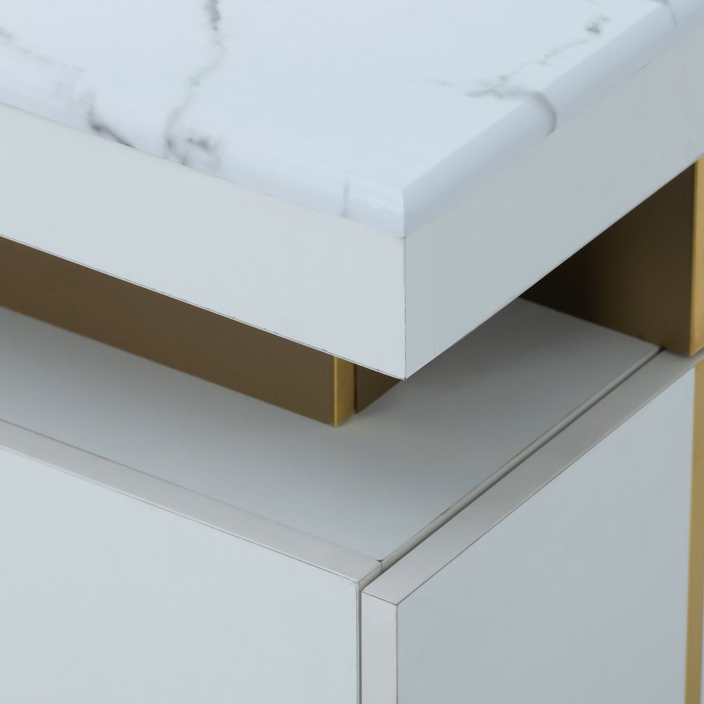 Weiß Moderner rechteckiger Couchtisch mit | Kaufland.de