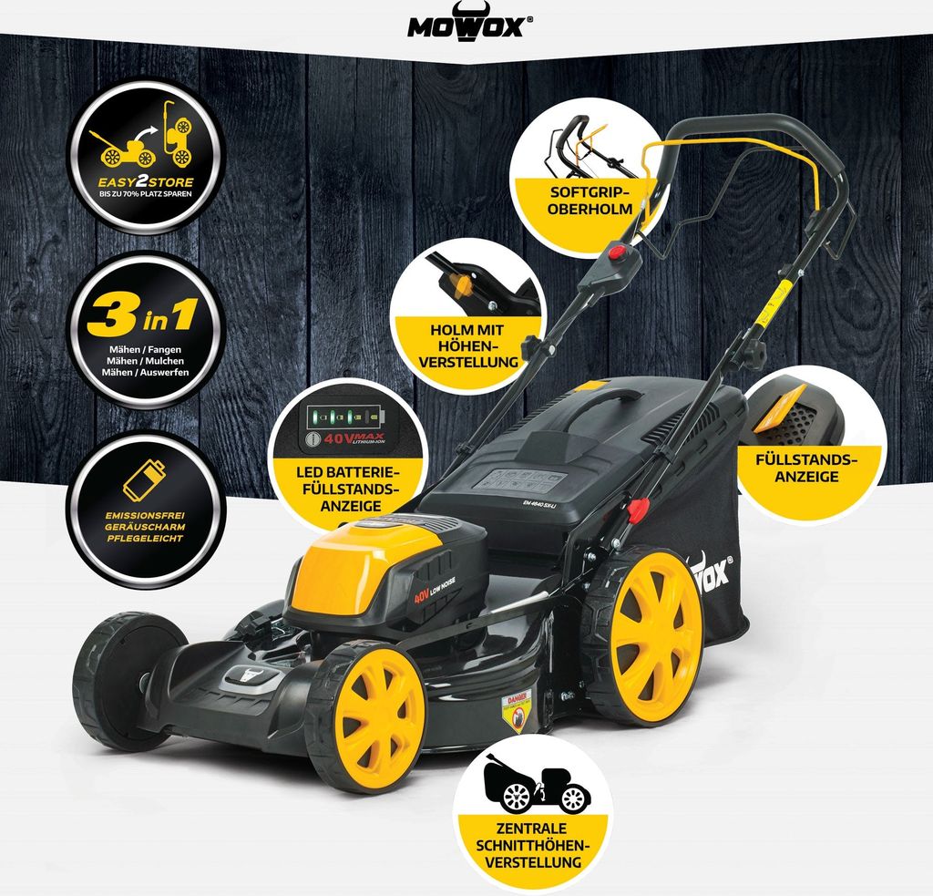 Mowox® EM 4640 SX Akku-Rasenmäher mit | Kaufland.de