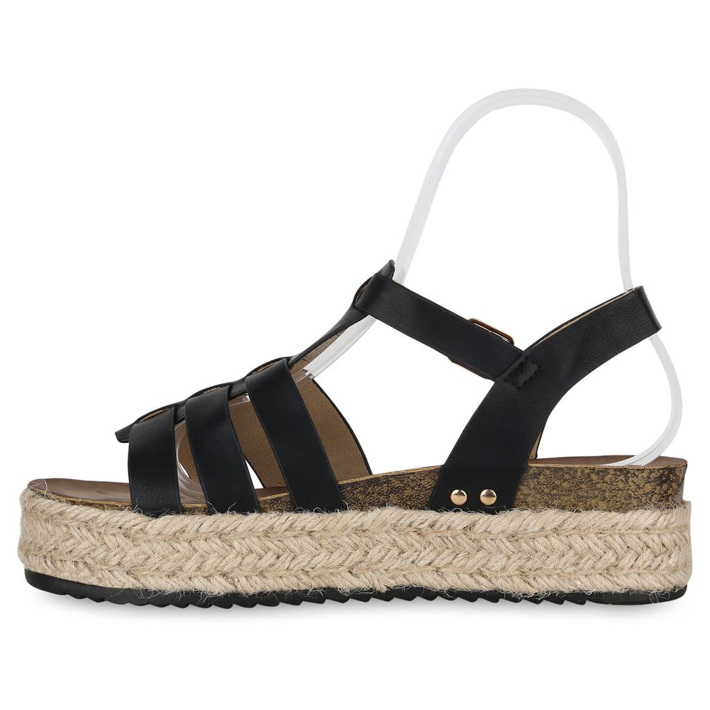 VAN HILL Damen Plateau Sandaletten Bast | Kaufland.de