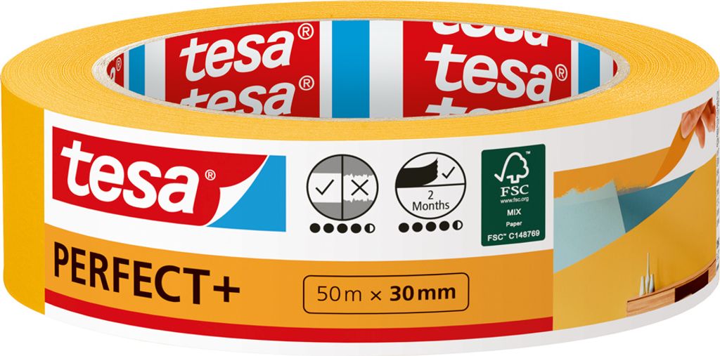 Tesa 56537-00000-01 tesa Malerband Perfect+ 50m x 30mm