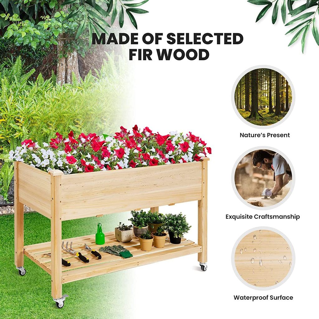 GOPLUS Hochbeet mit Rollen, Gartenbeet mit | Kaufland.de