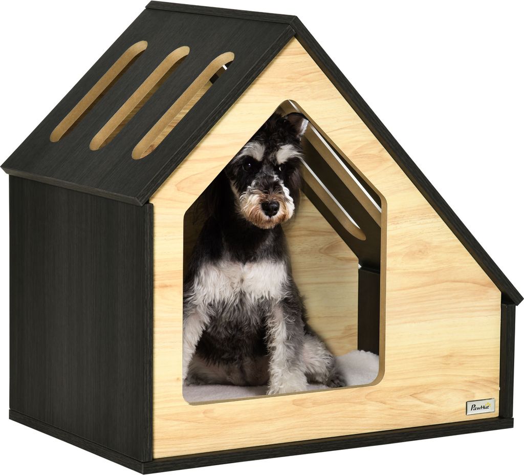 Pawhut drevená búda pre psov vnútorná jaskyňa pre mačky