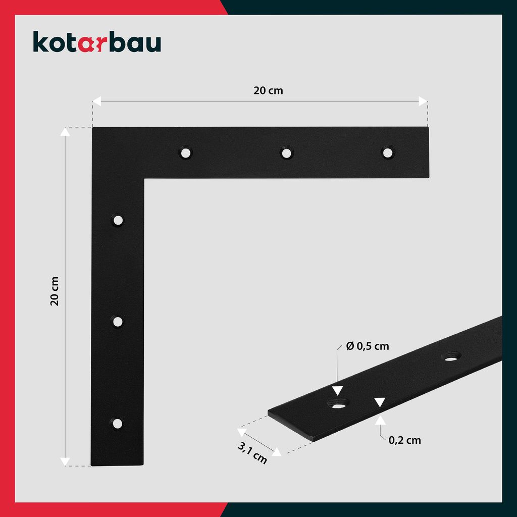 KOTARBAU® 2er Set Flachwinkel 200x200x31 mm | Kaufland.de